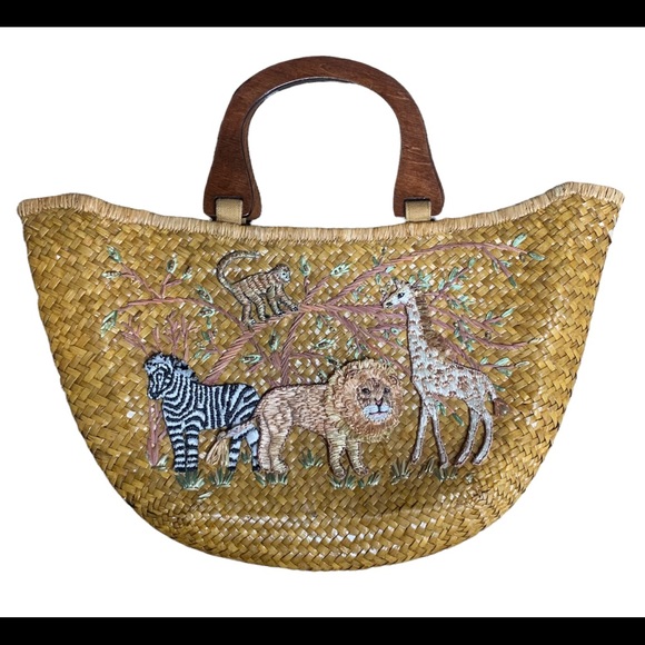 Cappelli Straworld | Bags | Cappella Straworld Straw African Wild ...